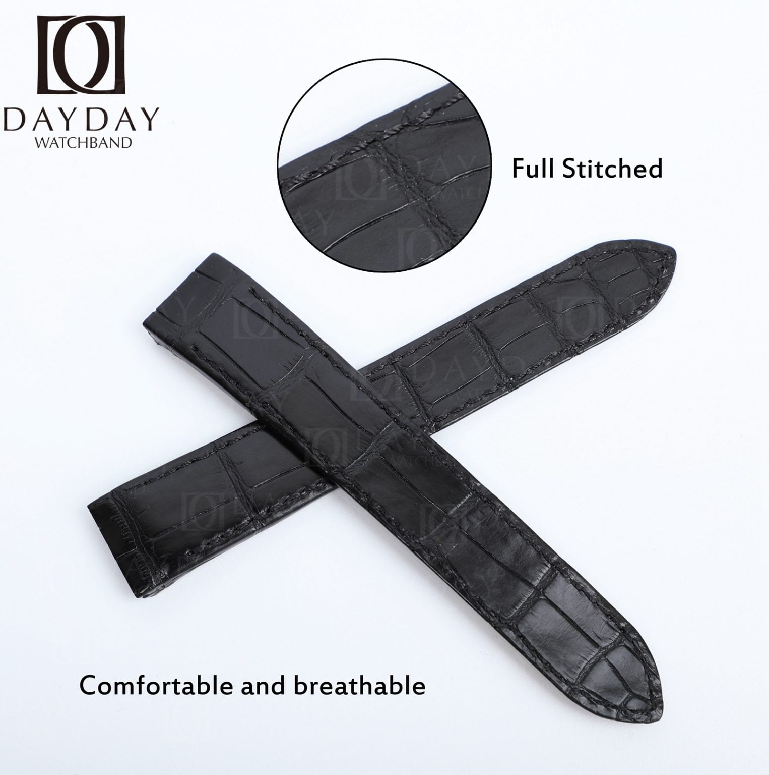 Custom watch Leather Strap for Cartier Santos Galbée Carrée