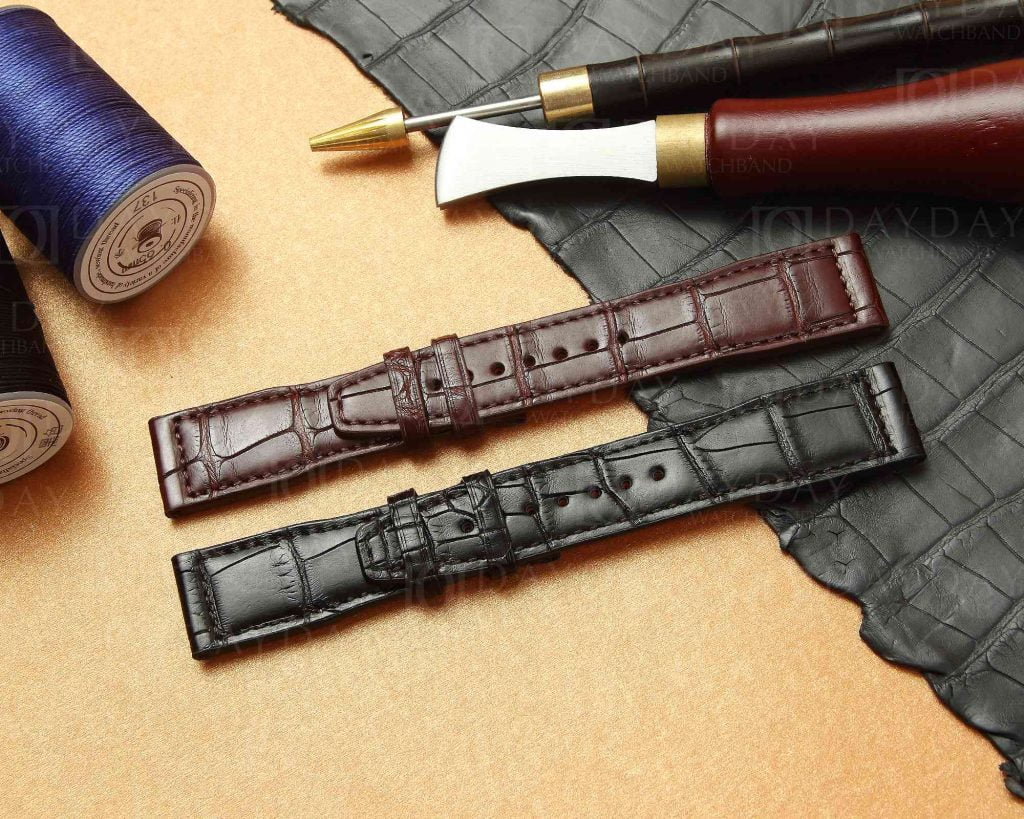Custom Alligator Leather Strap For IWC Pilot Watch 20mm 21mm