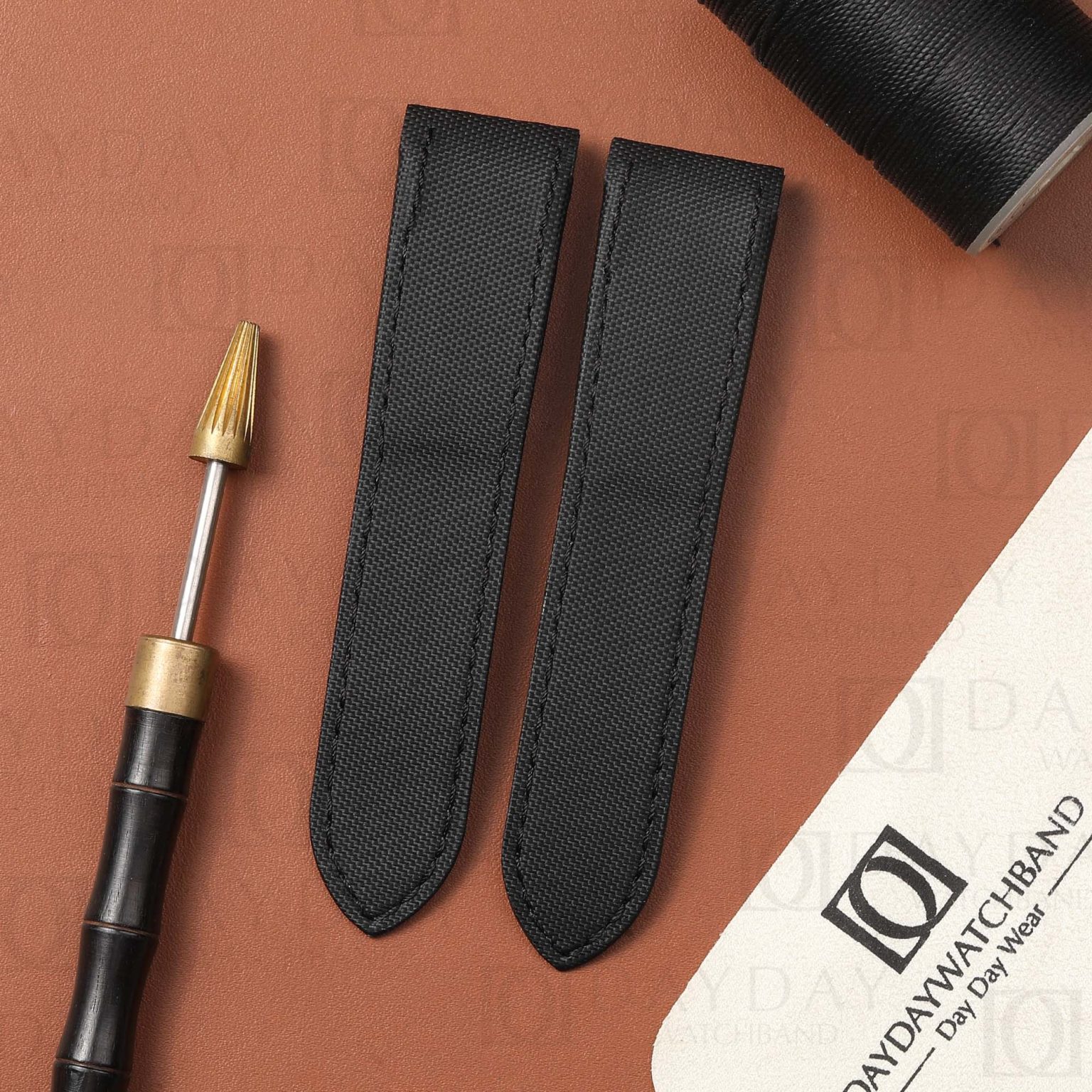 Custom alligator leather nylon strap for Cartier Santos 100