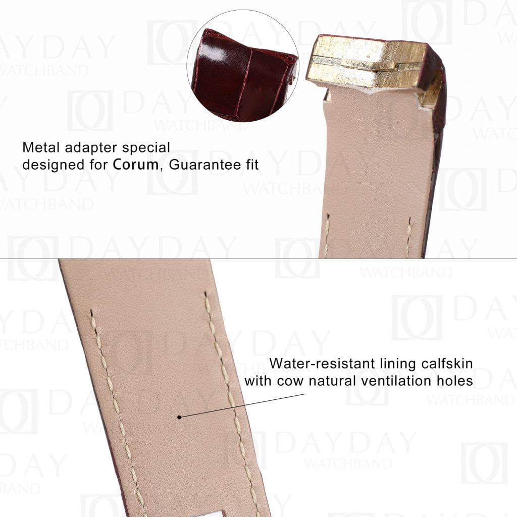 Leather Replacement Watch Strap For Corum Admirals Cup