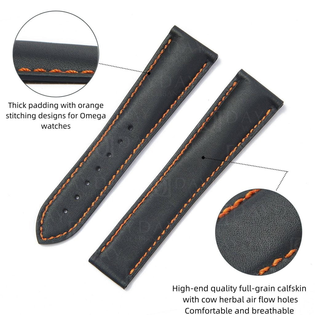 Custom Leather Watch Straps for Omega Speedmaster Seamaster