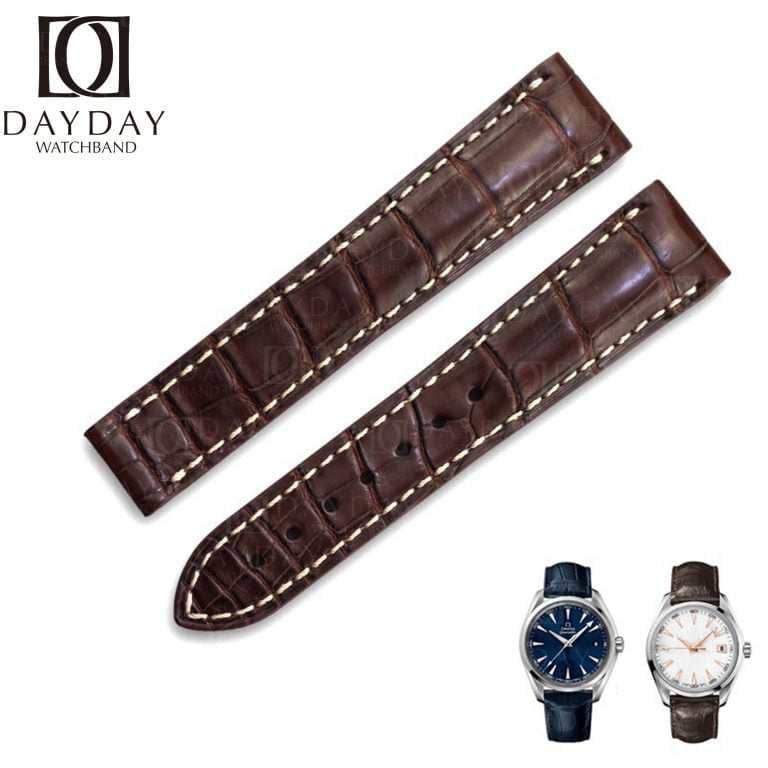 Custom Alligator Leather Strap For Omega Speedmaster Seamaster