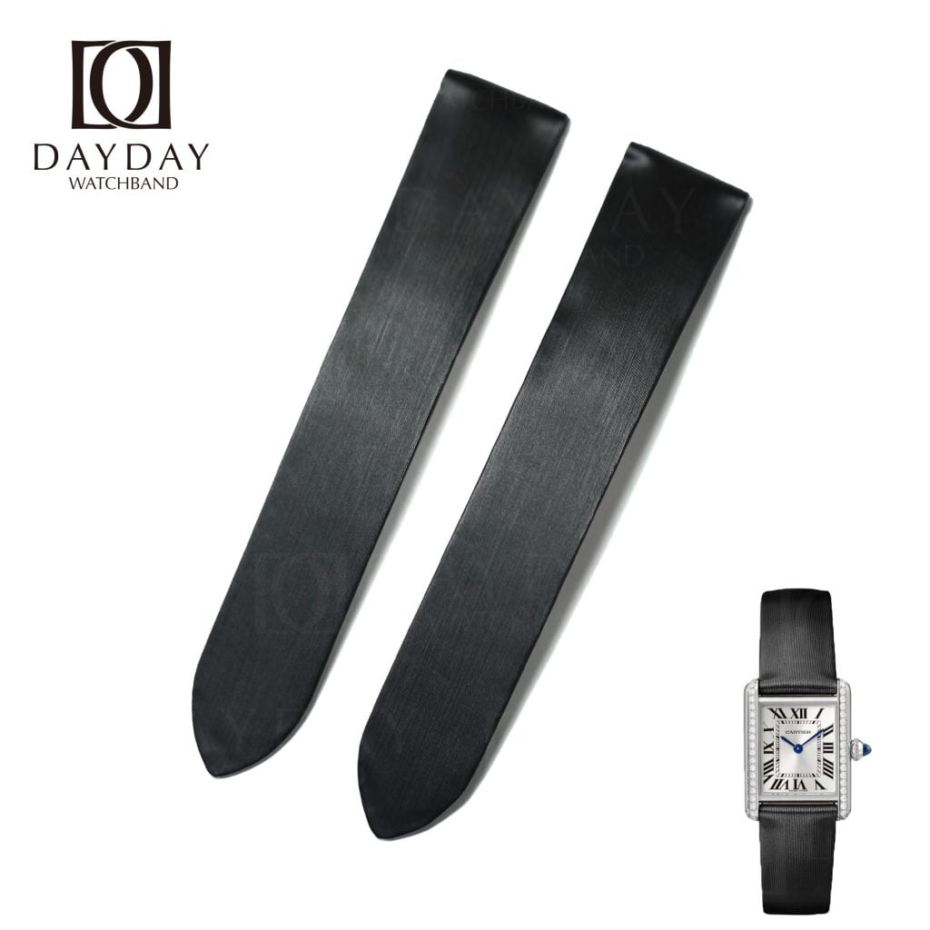 Custom Satin Watch Band For Cartier Tank | Daydaywatchband
