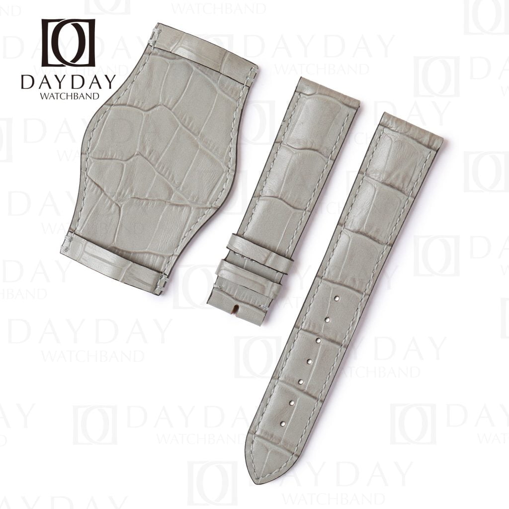Custom alligator leather Bund watch strap for Rolex, and more