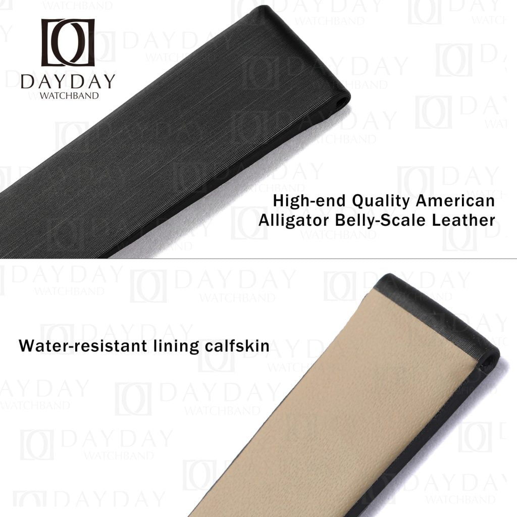 Custom Satin Leather Watch Strap For Cartier Tank Collection Watch