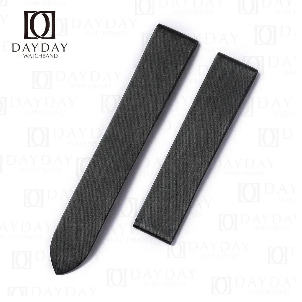 Custom handmade single-folded satin watch strap for Cartier Tank Must ...