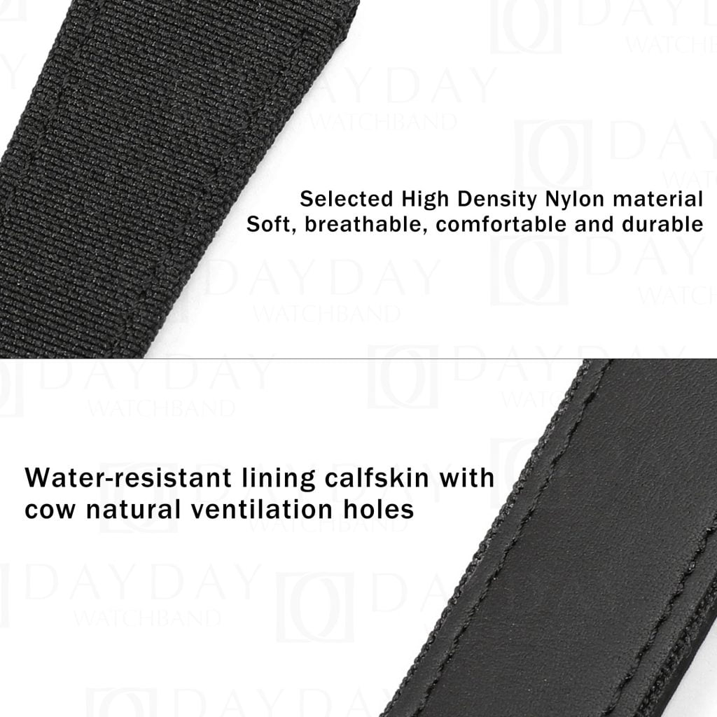 Custom Sailcloth velcro watch strap for Blancpain Fifty Fathoms (Multi ...