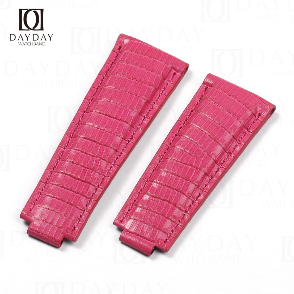 Custom Genuine Elegant Lizard Skin Watch Strap For Rolex Daytona