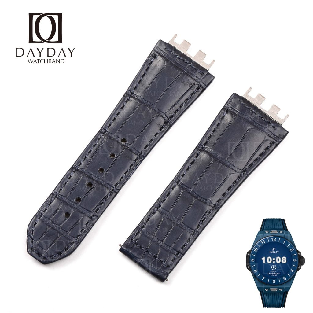 Custom Leather Watch Band Replacement For Hublot Geneve Spirit Of Big Bang