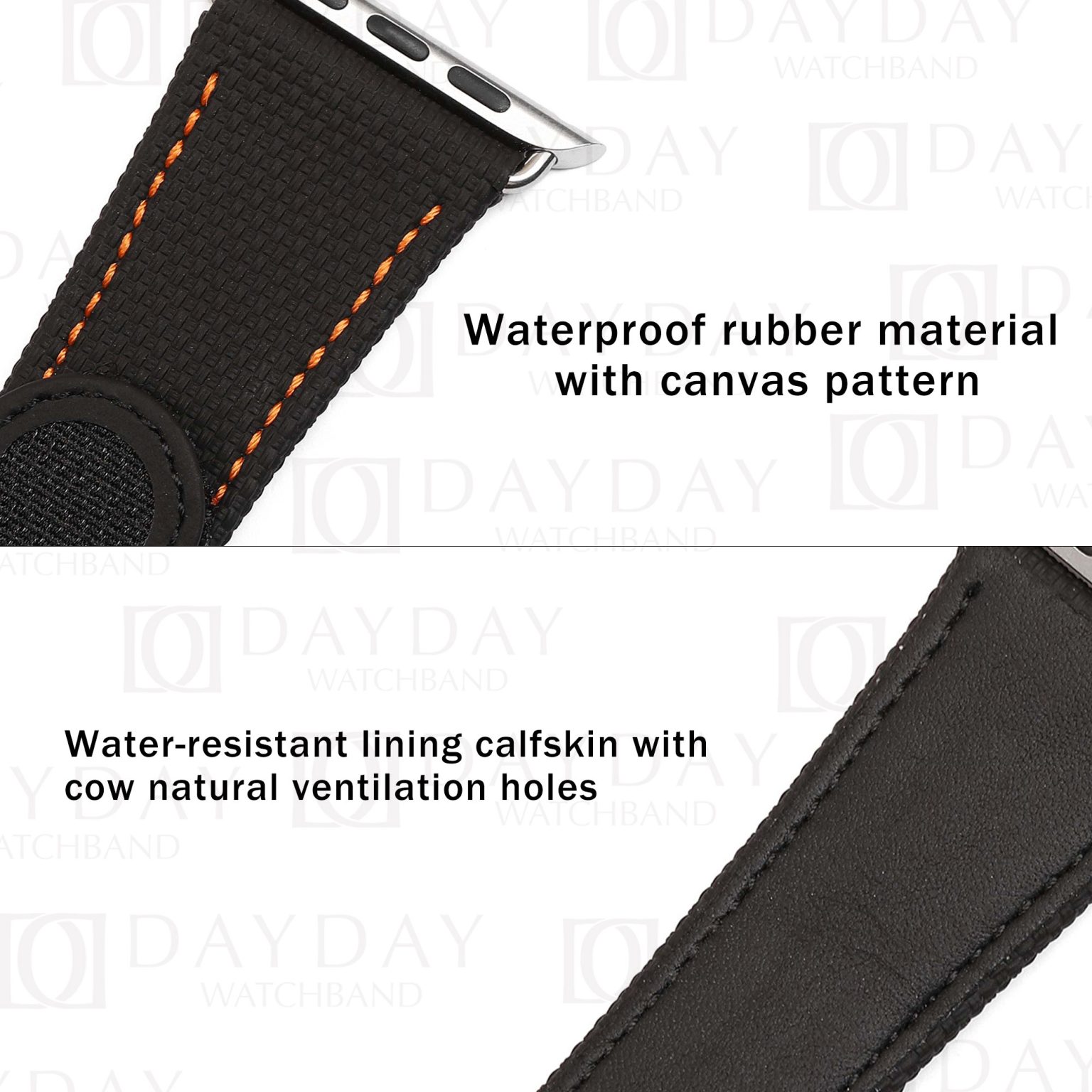 Custom Rubber Velcro Watch Band For All Apple Watch Series