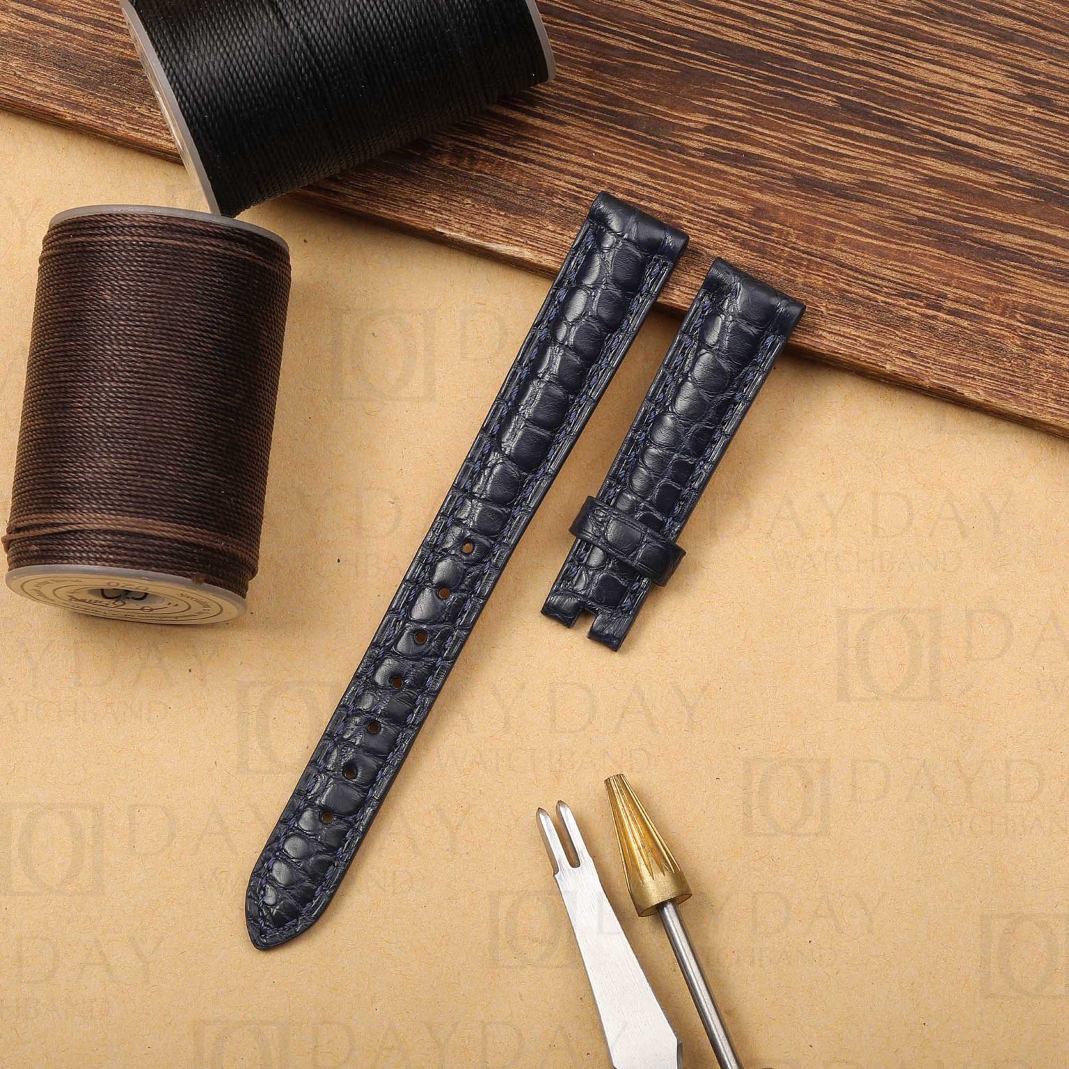 Custom Handmade Canvas Leather watch band for Rolex