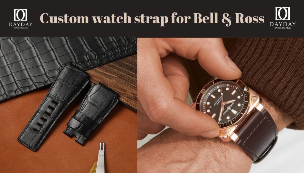 Custom Bespoke Crocodile Bell And Ross Watch Straps For Sale