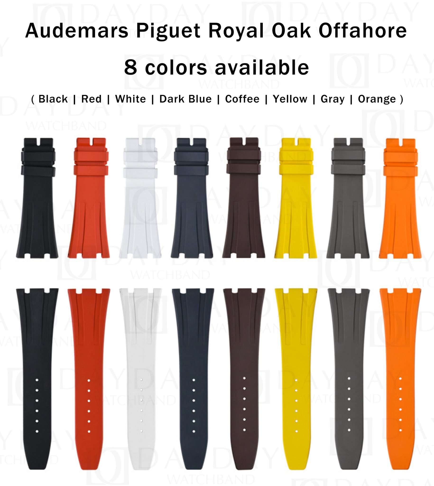 Fluoro Rubber Band For Audemars Piguet Royal Oak ( 8 Colors )