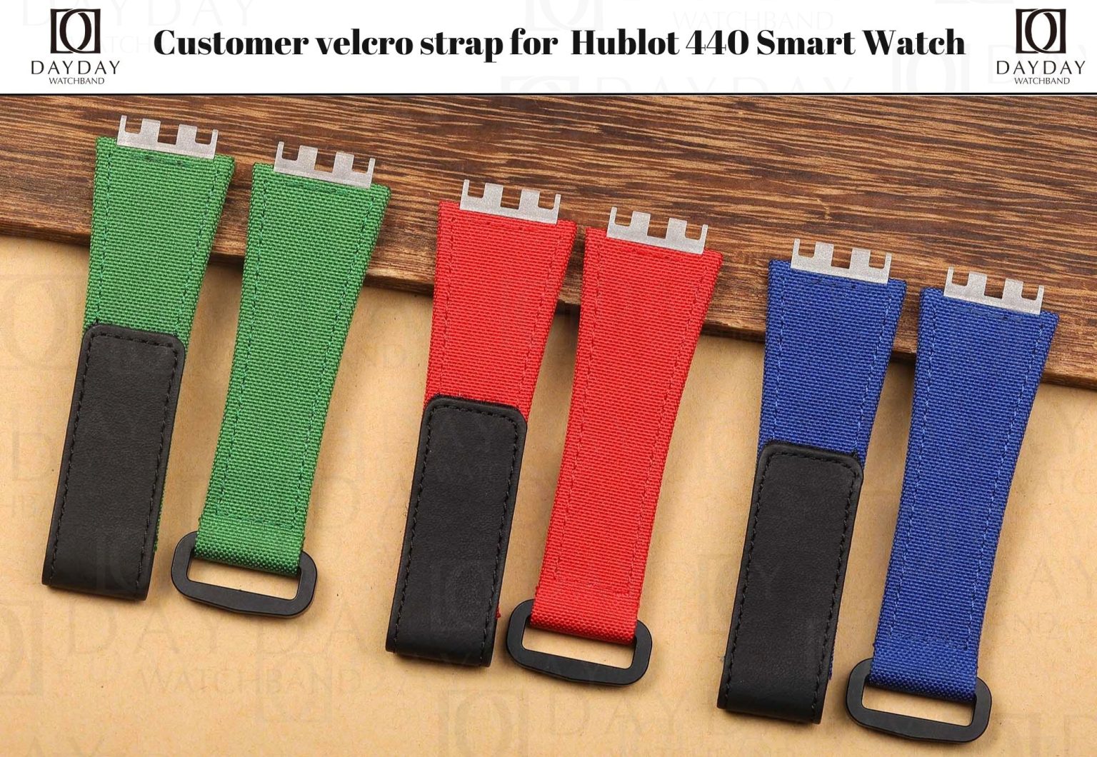 Custom canvas velcro strap for Hublot 440 Smart watch review
