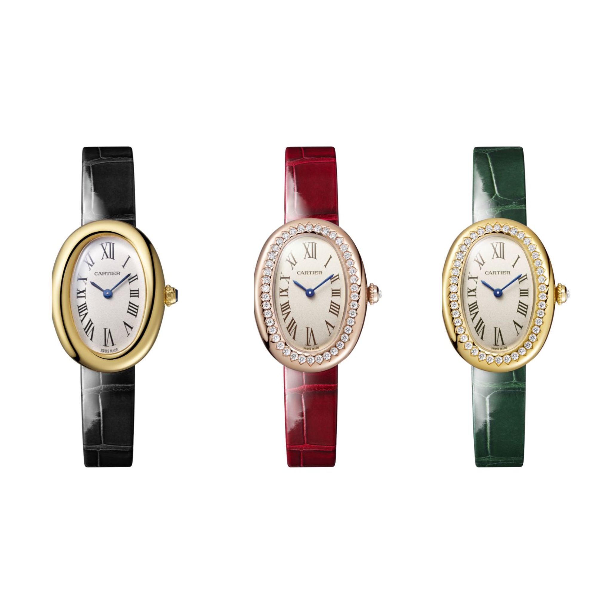 Custom Replacement Alligator Leather Strap For Cartier Baignoire