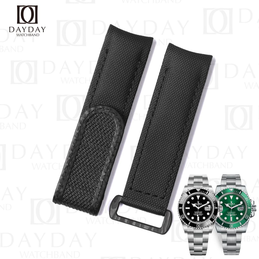 Custom Canvas Velcro Curved End Strap For Rolex Submariner (Multi-color ...